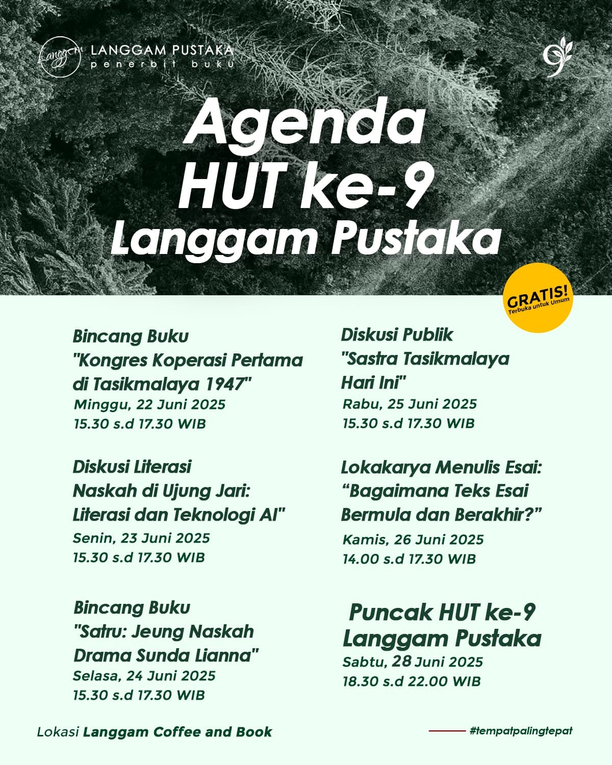 Peringatan HUT ke-9 Langgam Pustaka “Tumbuh Bersama”, Merayakan ...